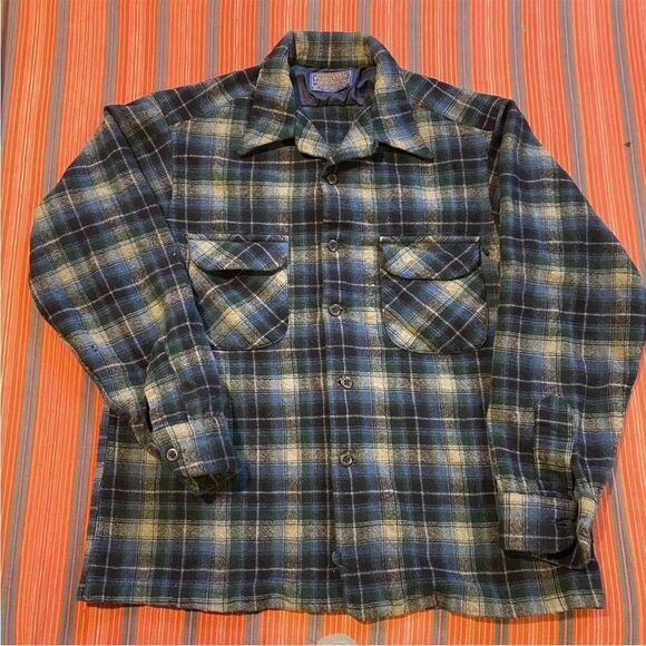 Pendleton | Shirts | Pendleton0 Wool Board Shirt Plaid Flannel Made In ...